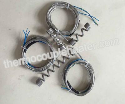 China Hot Runner Coil Heater with Brass Nozzle in metal mesh lead wire For Plastic Molding for sale