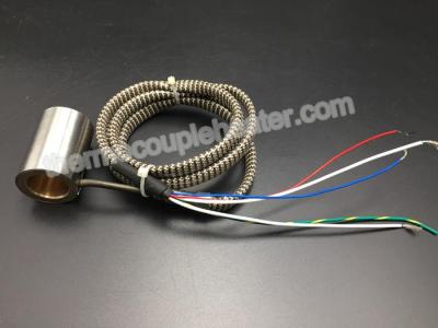China Encapsulated Stainless Steel Armored Coil Heater With  Thermocouple J 230V 275W for sale