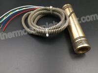 China Press In Brass Coil Heaters Cross Section 4.2 x 2.2mm With Inbuilt Thermocouple for sale