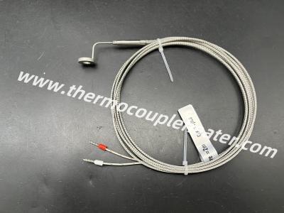 China Custom Right-Angle Armored Thermocouple With Ring Terminal Type J for sale