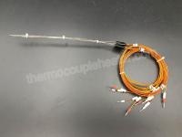 China Hot Runner System Type J Thermocouple Probe With Plastic Molded Transition for sale