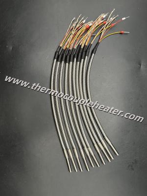 China Durable Cartridge Heaters With Flexible Steel Hose Protection for sale