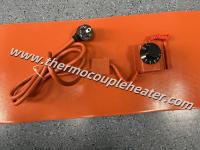 China Flexible Heating Solution: Flat Silicone Pad Heater With Integrated Thermostat for sale