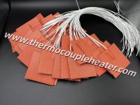China Custom Size Premium Material Silicone Rubber Heater Pad with Built-in 105°C Thermostat for sale