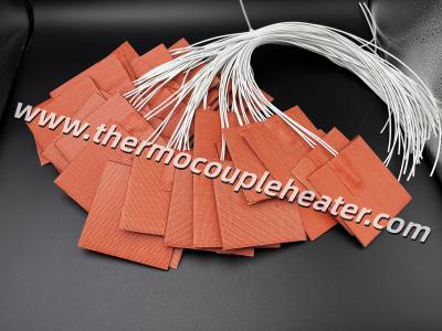 China Custom Size Premium Material Silicone Rubber Heater Pad with Built-in 105°C Thermostat for sale