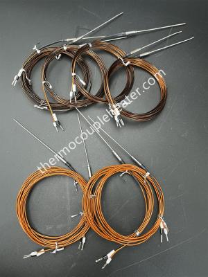 China Thermocouple probe type J with Kapton leading cable for sale