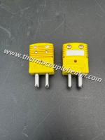 China Type K Standard Thermocouple Connector Male Plug, ANSI / IEC Color Code for sale
