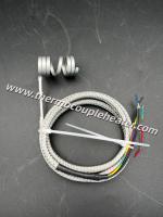 China Silver Sandblasted Coil Heating Element 4.2 X 2.2 Mm Cross-Section With J-Type Thermocouple for sale