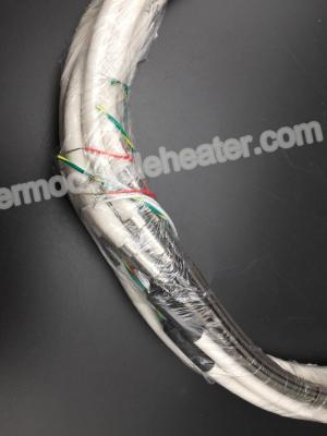 China 4.2x2.2mm Straight Coil Heaters With J Type Thermocouple And White Silicone Varnished Cable for sale