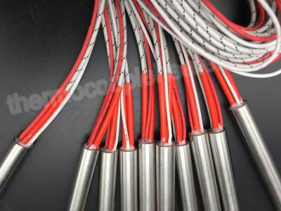 China Diameter 12.70MM Cartridge Heaters With Fiberglass Leads And Thermocouple J for sale