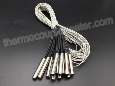 China Diameter 10MM Cartridge Heaters With Internally Connected Fiberglass Leads for sale