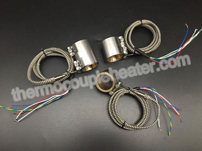 China 9W/Cm2 Brass Core Hot Runner Coil Heater With Stainless Steel Clap for sale