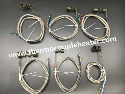 China MgO Insulation Hot Runner Coil Heater With Builtin J K Thermocouple for sale