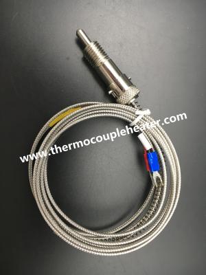 China Temperature Sensor Bayonet Style Thermocouple Type J / K With 2m Cable for sale
