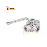 China Hydraulic 3-way High-pressure Ball Valve KHB3K-G3/4 For Industrial Hydraulic Equipment for sale