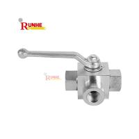 China KHB3K-G1/2 Hydraulic Control Valve 315bar Hydraulic 3 Way Ball Valve G1/2 for sale