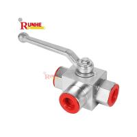 China KHB3K-G1/2 Hydraulic Control Valve 315bar Hydraulic 3 Way Ball Valve G1/2 for sale