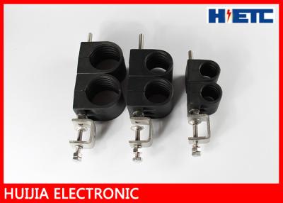 China 1 – 5 / 8″ Coaxial Cable Electrical Cord Clips , Communication Tool Black Cable Clips for sale