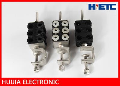 China Plastic Electronic Two Hole Fiber Optic Feeder Cable Clamp 1-1/4 Inch 304SS 6 Way Telecom for sale