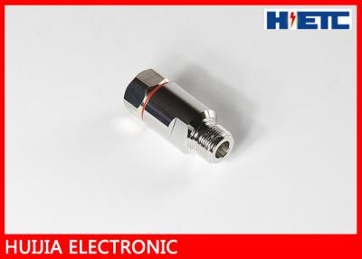 China RF N Straight Female Aerial Cable Connector Brass Body Nickel Silver Plated 50 Ohm DC-3GHz for sale