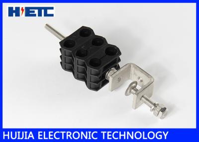 China 7/8 Inch 4 Way Fiber Optic Feeder Cable Clamp 304 Stainless Steel Telecom Part for sale