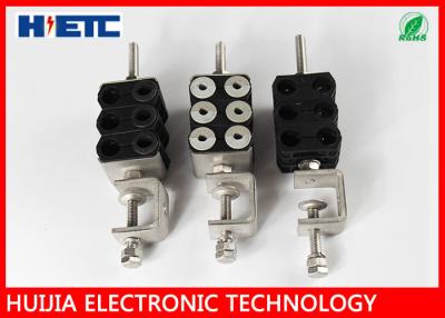 China 6 Way 7/8 Inch RF Coaxial Cable Clamp 304 Stainless Steel UV Resistant 1000h for sale