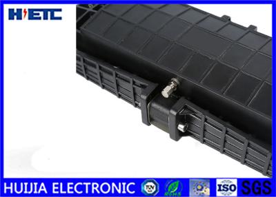 China Black IP68 Fiber Optic Closure Corrosion Resistant 2 in 2 Out Splice Enclosure Box for sale