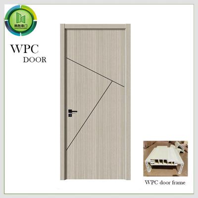 China Moisture Resistant Soundproof Design Heat Insulation WPC Door for Modern Interiors for sale