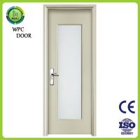 China Entrance WPC Glass Door Waterproof Solid Wood 45mm Thickness Kitchen Use for sale
