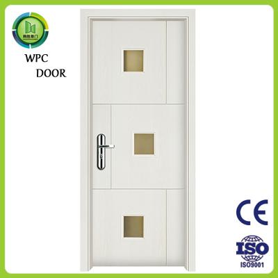 China High Strength WPC Glass Door with Heat Insulation and 35/45mm Thickness for Residential and Commercial Use for sale