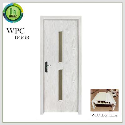 China Waterproof External WPC Glass Door Anti Formaldehyde Bathroom Use for sale