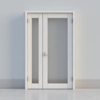China Durable WPC Glass Door with Hollow Composite Panel for Residential and Commercial Interior Resistant to Moisture and Mold for sale