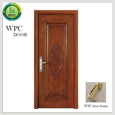 China Recyclable Water Resistant Door For Bathroom , ISO9001 WPC Plain Room Door for sale
