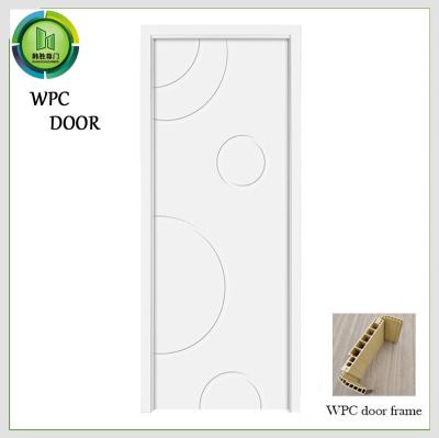 China Termite Resistant WPC Plain Door Panting Finished Surface Hotel Bathroom Use for sale