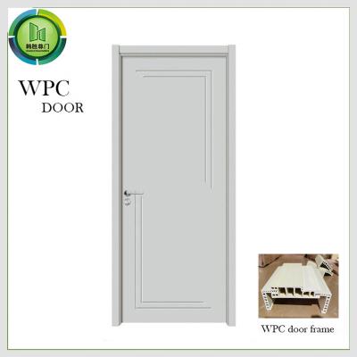 China OEM Fire Retardant WPC Plain Door White Flush Moisture Resistance Hotel Use for sale