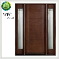 China Composite Dual Glass WPC Sliding Door Residential PVC laminted Surface Finishing for sale