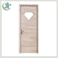 China Customized WPC Glass Door  PVC Laminted Surface Finishing For Bathroom for sale