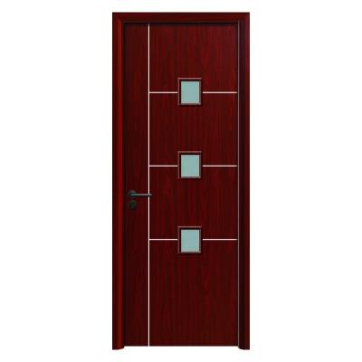 China Waterproof And Stylish Internal Door WPC Glass Door For Your Home Upgrade Juye WPC Door for sale