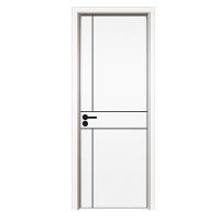 China Waterproof WPC Hollow Door With Glass Decoration For Kitchen And Bathroom for sale