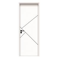 China Waterproof WPC Hollow Door With Glass Decoration For Kitchen And Bathroom Applications for sale