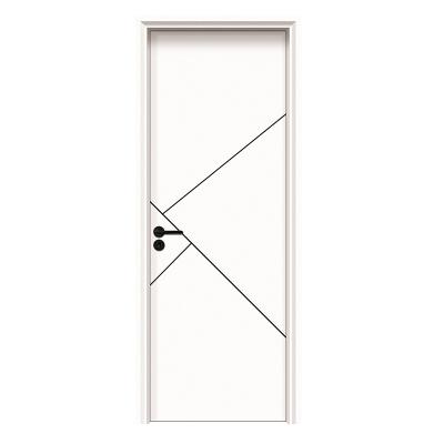 China Waterproof WPC Hollow Door With Glass Decoration For Kitchen And Bathroom Applications for sale