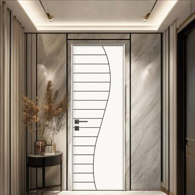 China Postmodern Design Formaldehyde-free Low Maintenance WPC Hollow Composite Door for Interior Use for sale