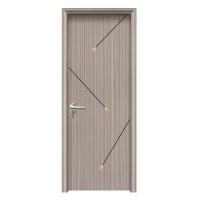 China Formaldehyde-free Customized Low Maintenance WPC Hollow Door for Interior Use for sale