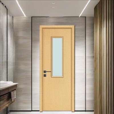 China Durable WPC Glass Door with hollow composite design resistant to moisture humidity and rot ideal for modern interior spaces for sale