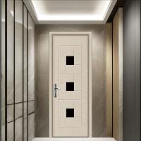 China Eco Friendly Termite Proof WPC Glass Door with Maintenance Free Construction for Interior Spaces for sale