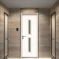 China Eco Friendly 35/45mm Thickness WPC Glass Door with Termite Proof and Heat Insulation for Modern Spaces for sale