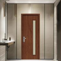 China Eco Friendly WPC Glass Door with Moisture Resistant and Rot Resistant Features for Modern Interiors for sale