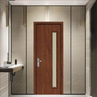 China Eco Friendly WPC Glass Door with Moisture Resistant and Rot Resistant Features for Modern Interiors for sale