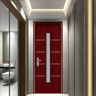 China Moisture Resistant Soundproof WPC Glass Door with Termite Proof for Modern Interiors for sale