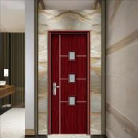 China High Durability WPC Glass Door with Moisture Resistant Frame and Maintenance Free Construction for Interior Applications for sale